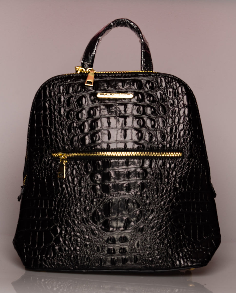 Croc Alligator Backpack (Colors: White, Brown, Black, Purple ...